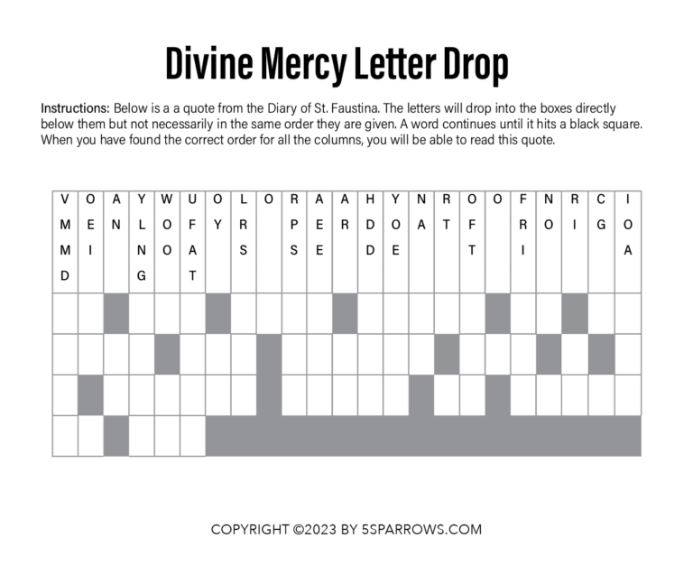 Divine Mercy Letter Drop – 5sparrows